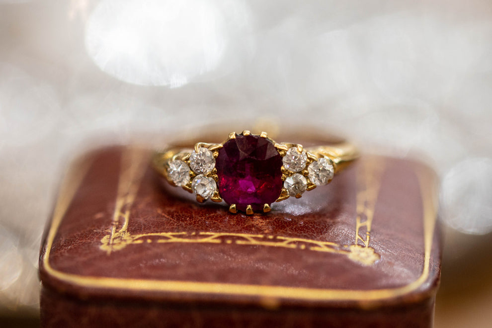 Ruby and Old Cut Diamond Ring – BANWELLS
