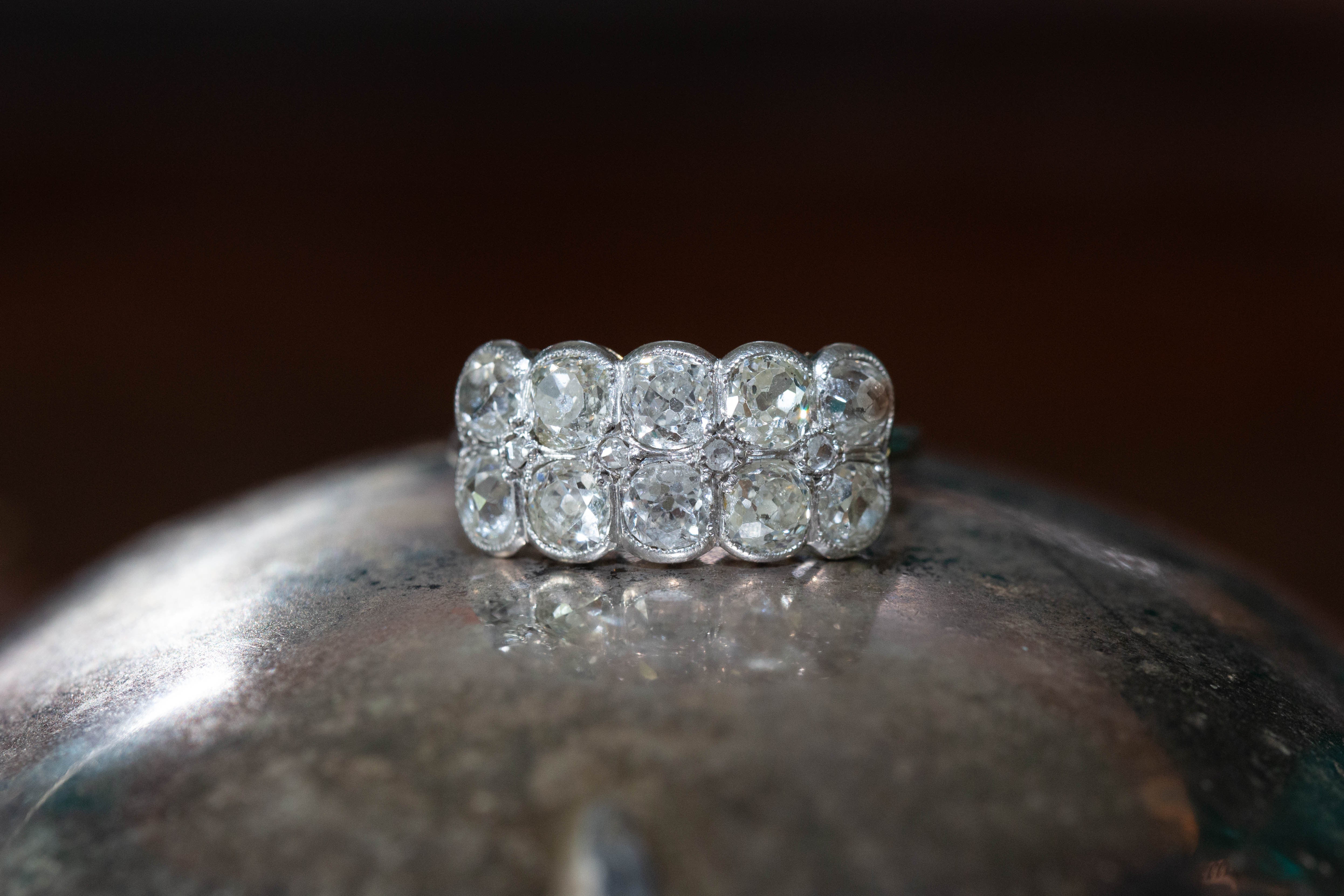 Antique Double Row Diamond Band – BANWELLS
