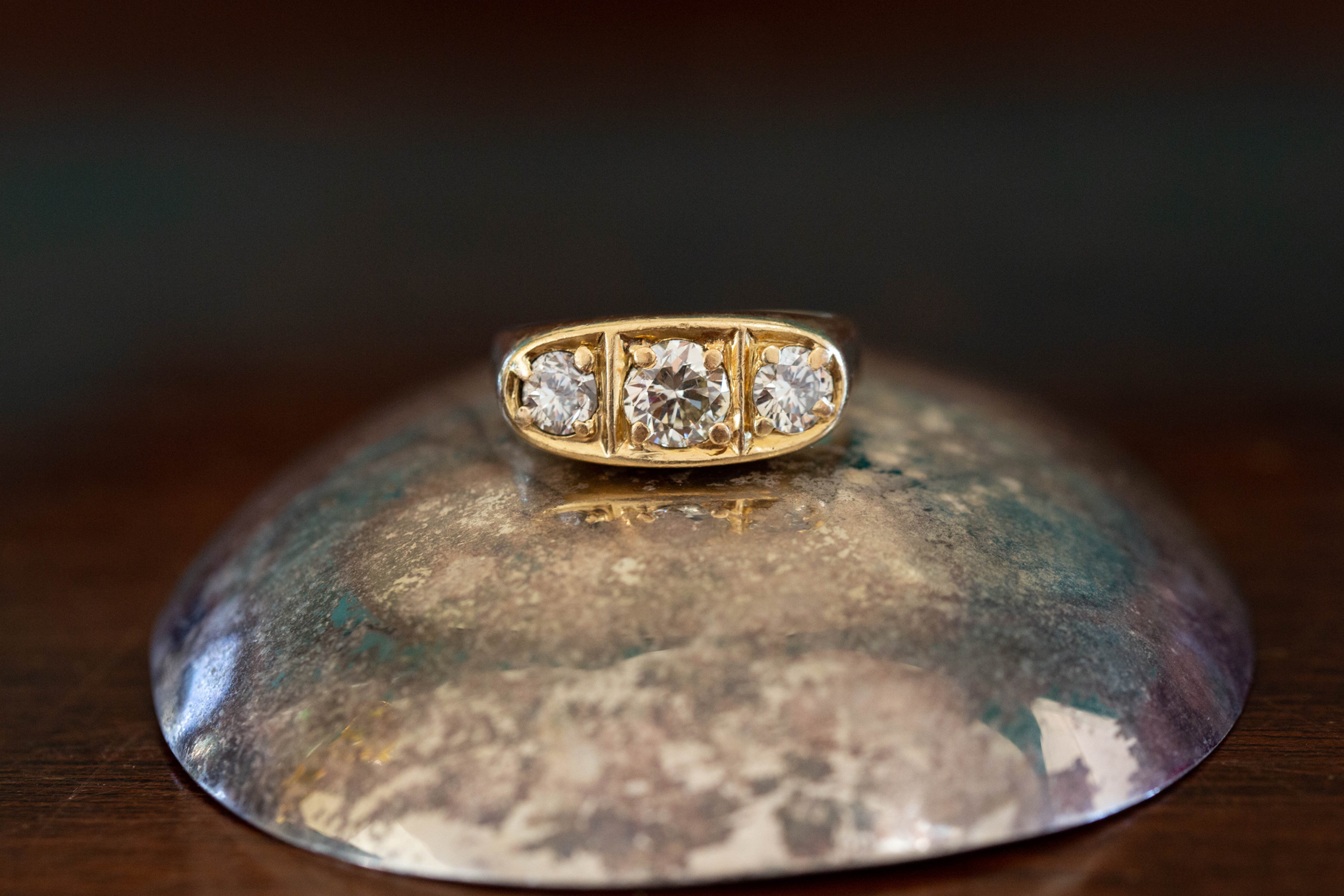Gentleman’s Diamond Three Stone Ring – BANWELLS